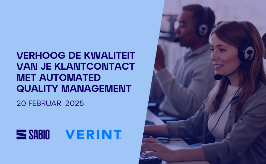 Sabio & Verint - Automated Quality Management - Sabio